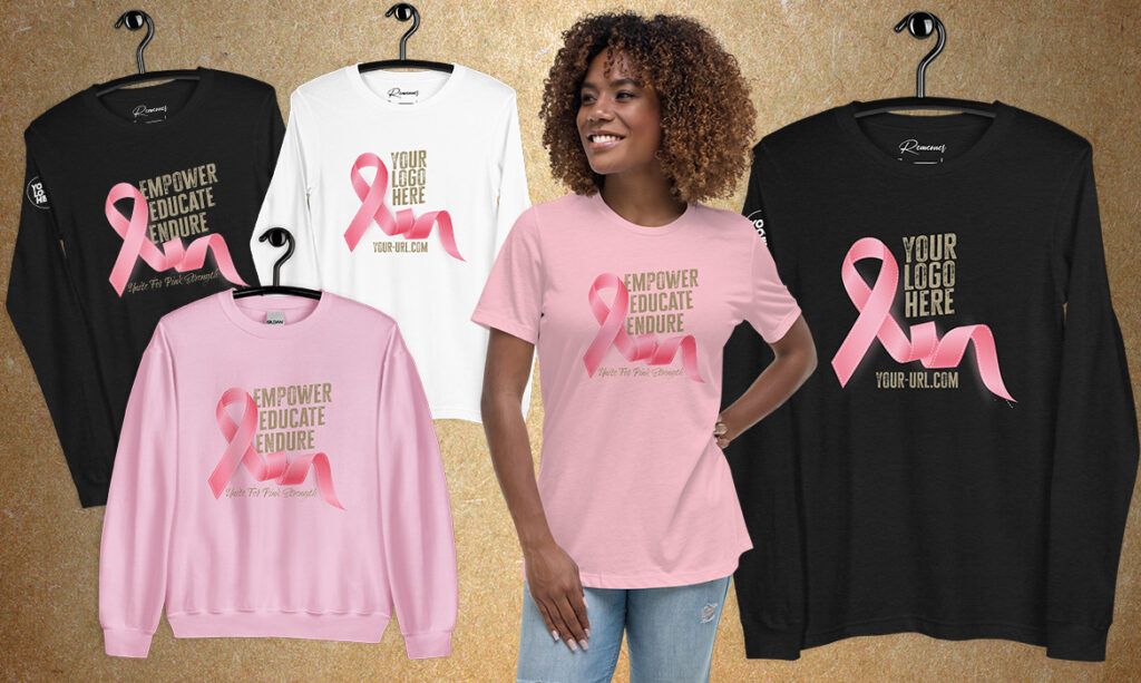 Custom Breast Cancer Awareness Apparel #PoweredByRemeoner